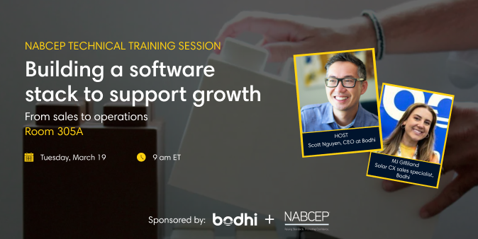 Special NABCEP CE Event - Building a solar software stack